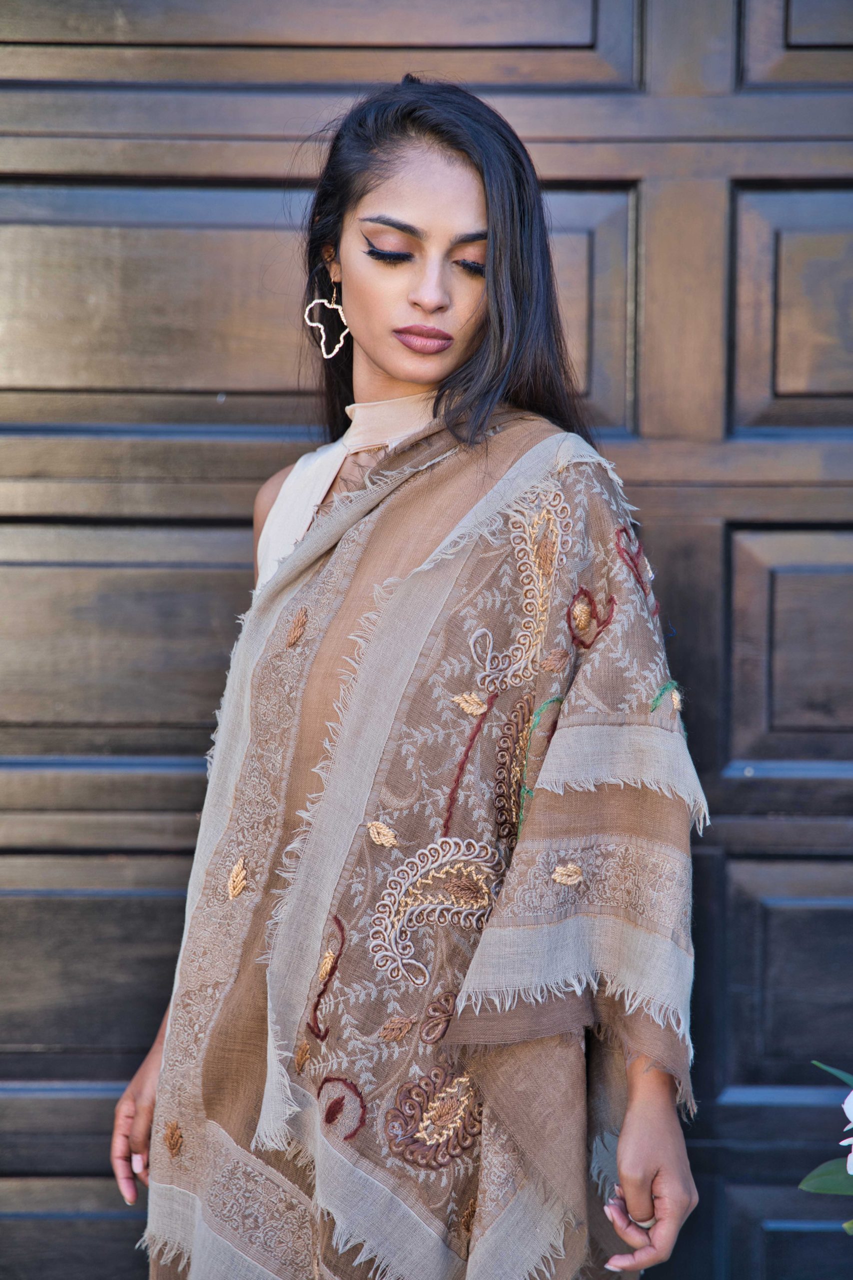 Luxury Vintage Style Layered Scarf – Red Diamond Luxury